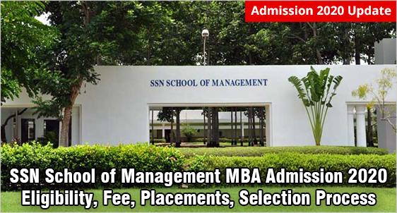 SSN School of Management Admission 2025: Last Date, Fees, Placements